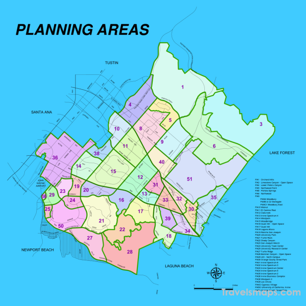 Map Of Irvine California TravelsMaps Com Map Of Irvine California TravelsMaps Com
