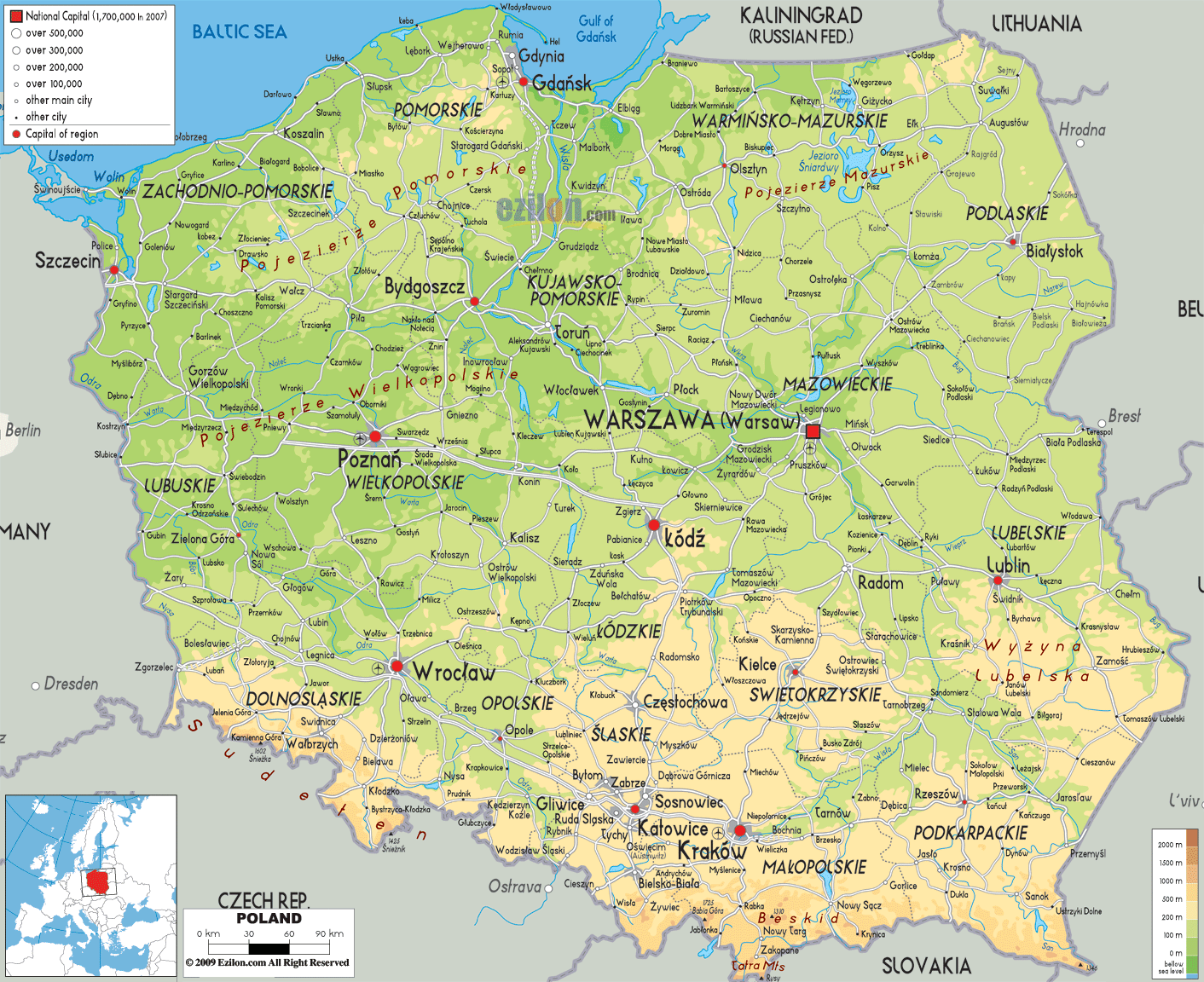Map Of Poland TravelsMaps Com